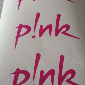 Pink Pnk Musician Singer Logo Car Sticker 160mm Buy2 Get 3 - Etsy