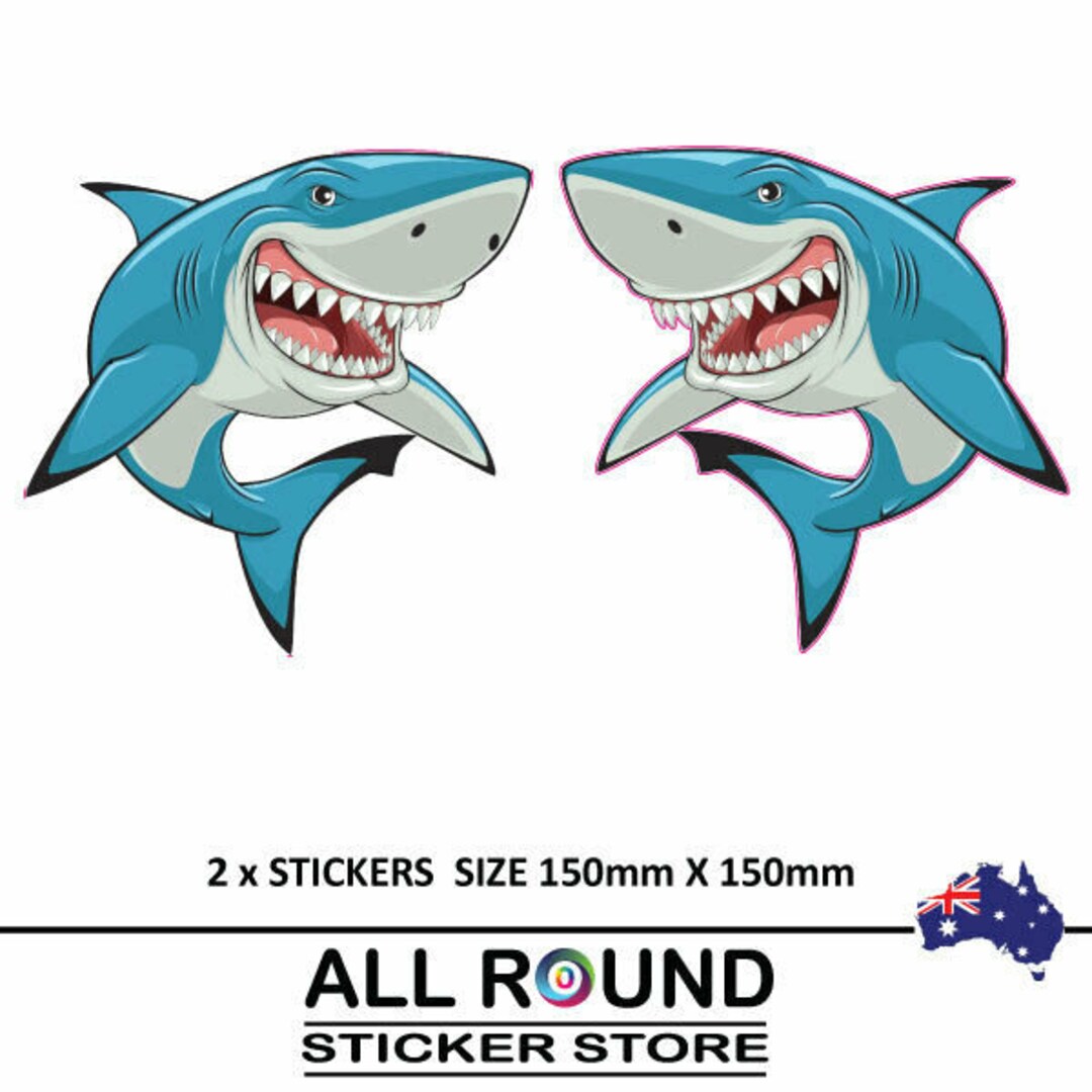 2 X Smiling Great White - Etsy Australia