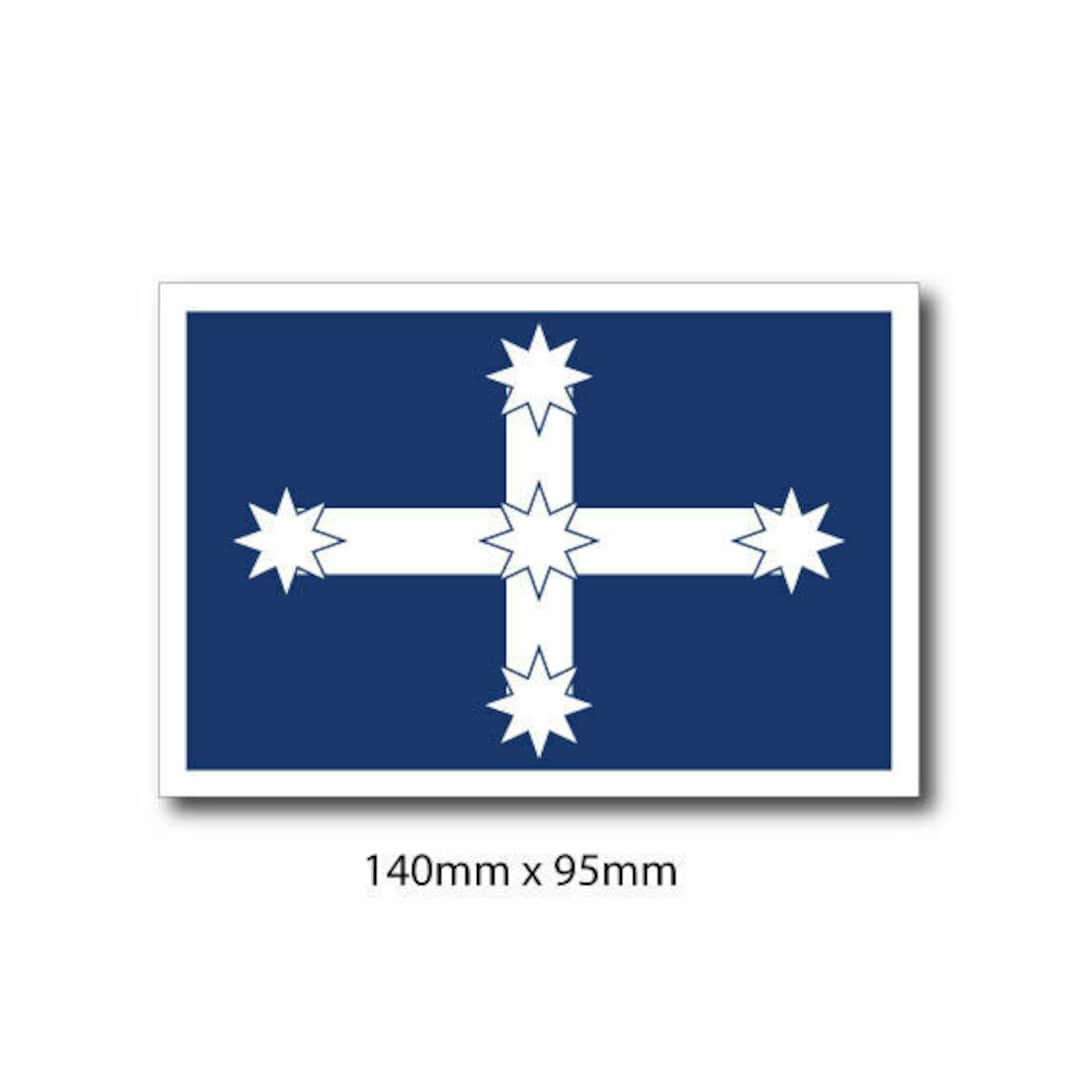 Aussie Eureka Flag, Vinyl Sticker Decal Car Stars Australia Decal 140mm ...
