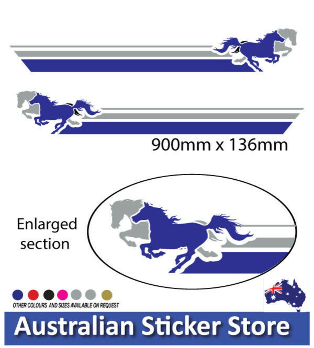 900mm Horse Stripe Sticker Decals for Horse Float Motorhome - Etsy