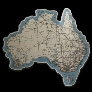 Australia Map Decal Sticker Caravan Rv Sticker Decal, Road Map - Etsy ...