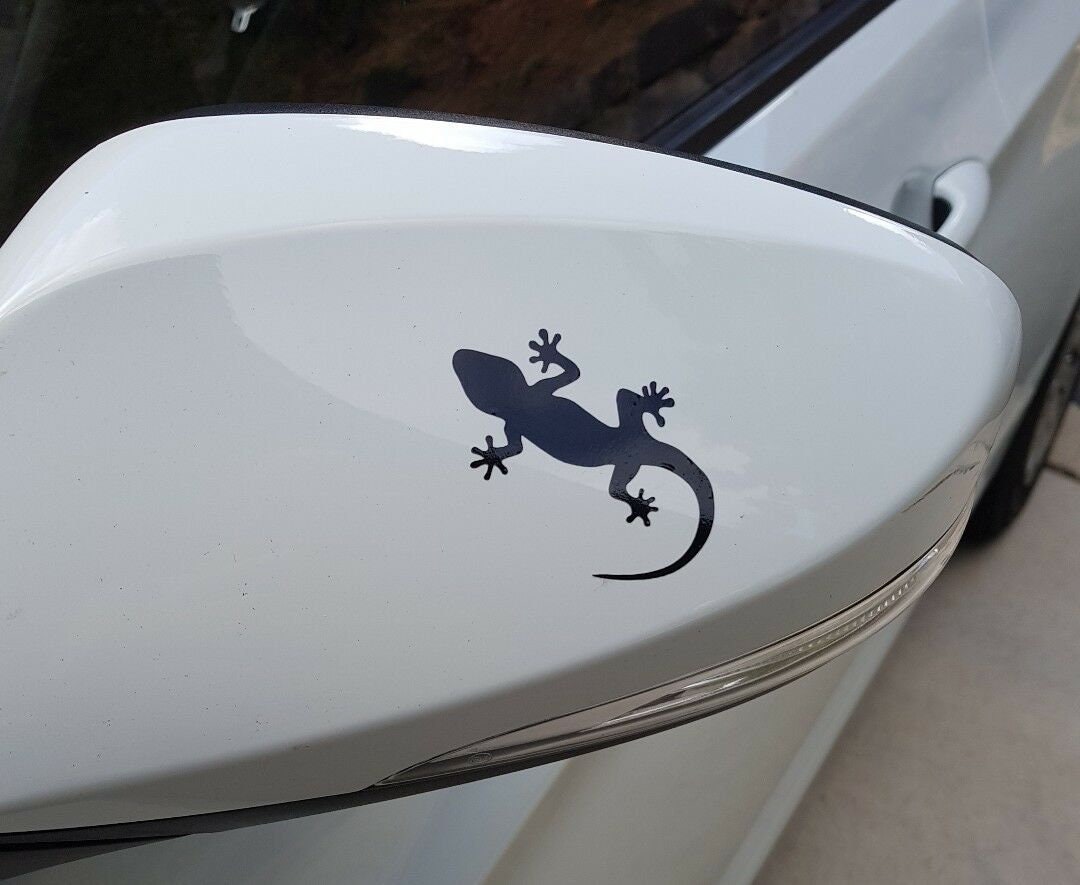 2x Popular Black Gecko Sticker Decal for Car Ute Laptop Fridge or ...