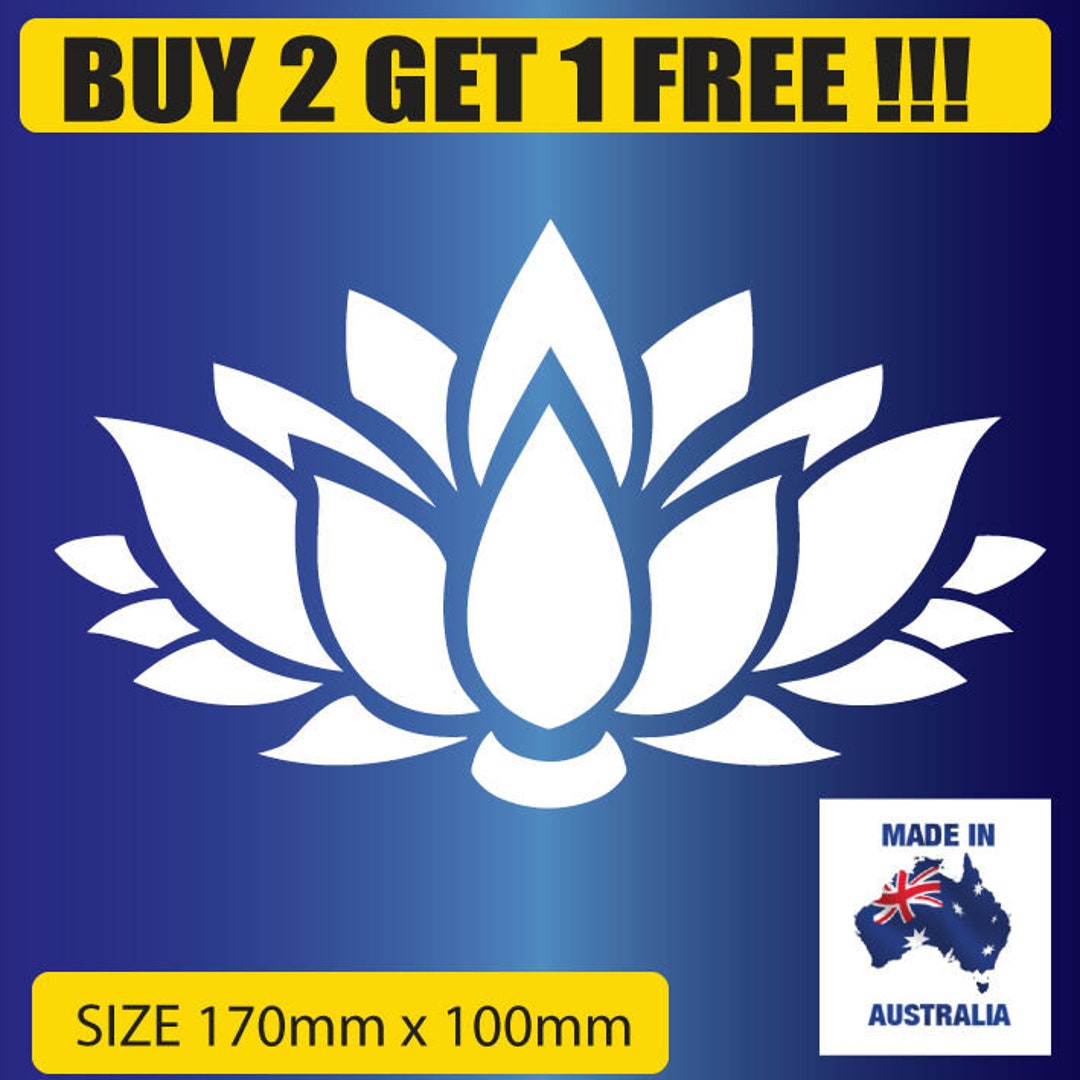 Lotus Flower Car Sticker Decal - Etsy Australia