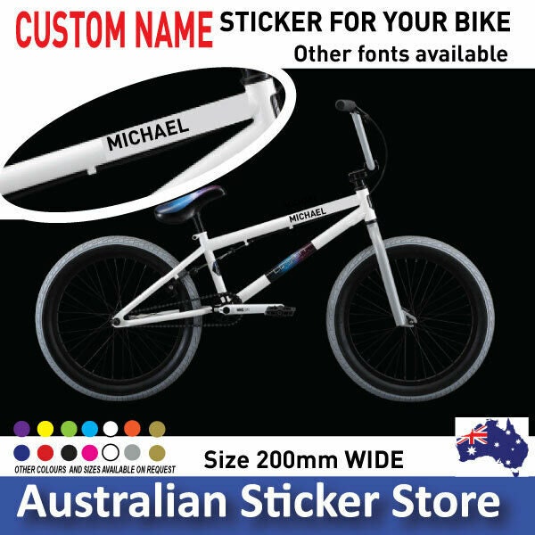 Bike Name Stickers - Etsy Australia