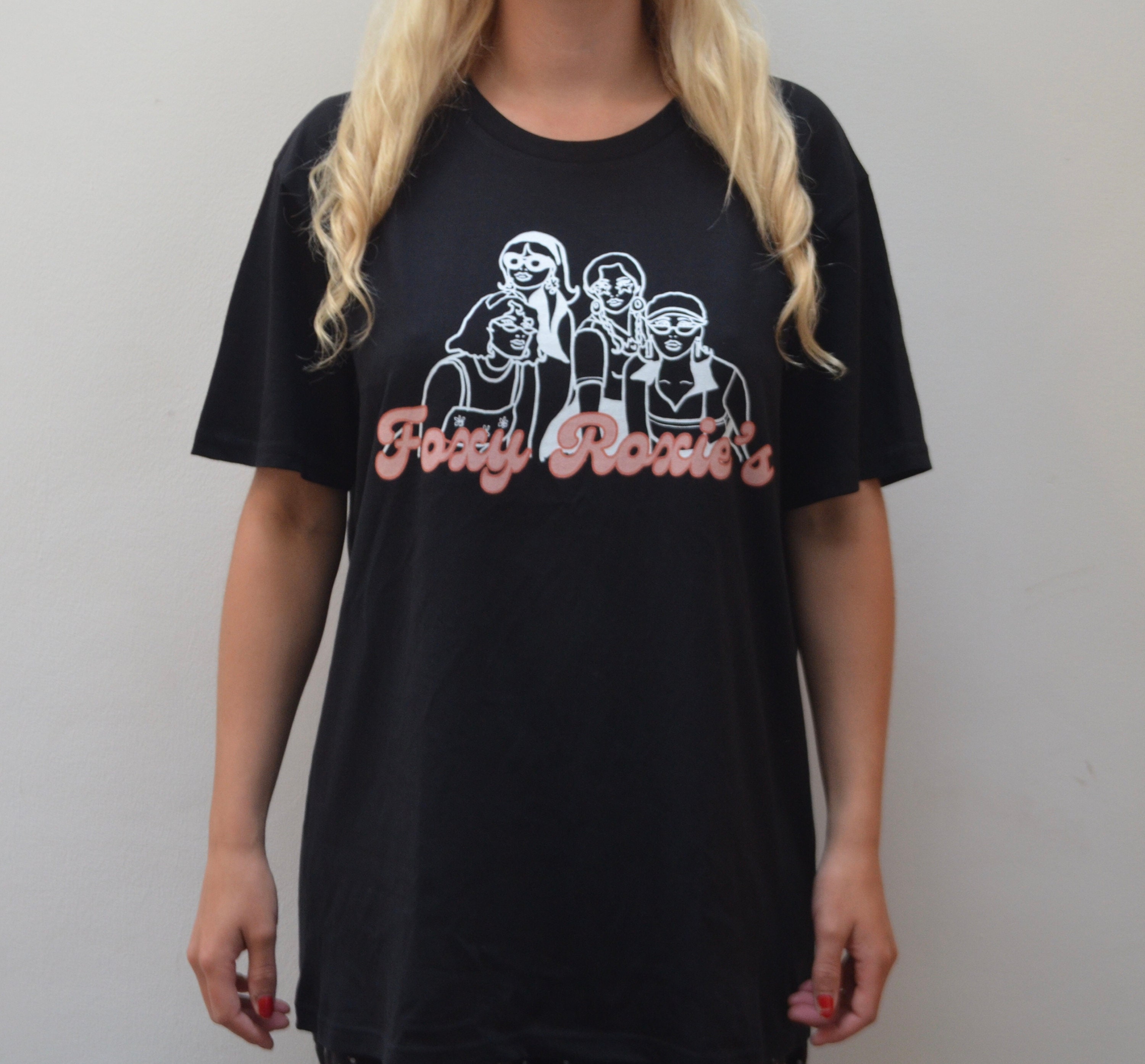 Foxy Roxie Original Tee Black - Etsy UK