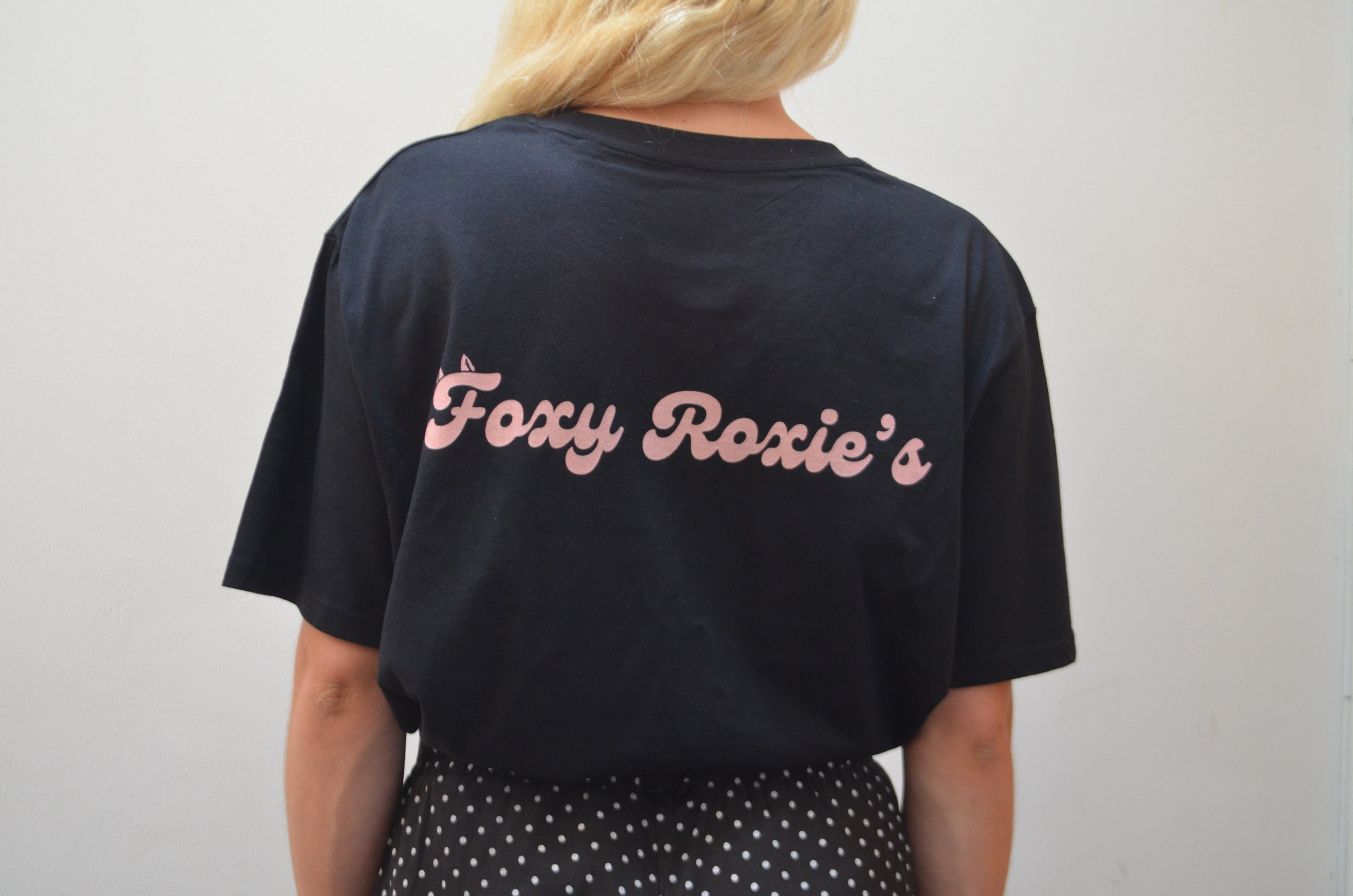 Foxy Roxie Original Tee Black - Etsy UK