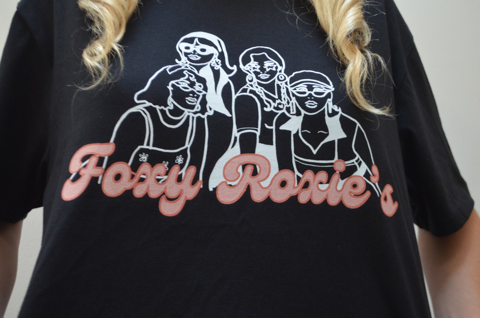 Foxy Roxie Original Tee Black - Etsy UK