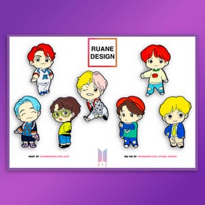 BTS Bangtan Boys Enamel Pin Badge, Kpop Accessory, Korean Pop Pin, Kpop ...