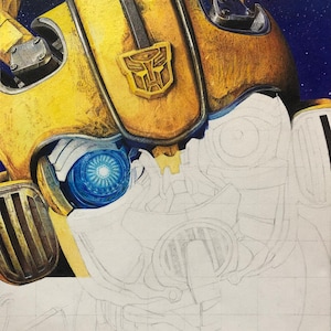 Bumblebee Transformers Drawing Color Pencil Illustration Realistic ...