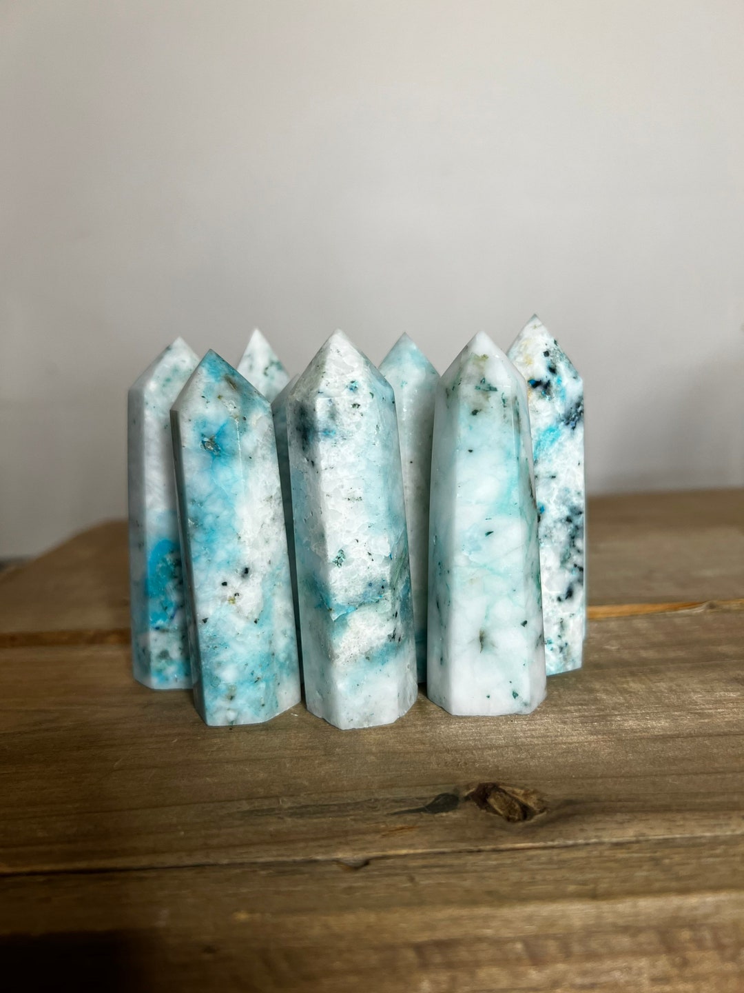 Phoenix Stone Tower | Chrysocolla in Quartz Tower - Etsy