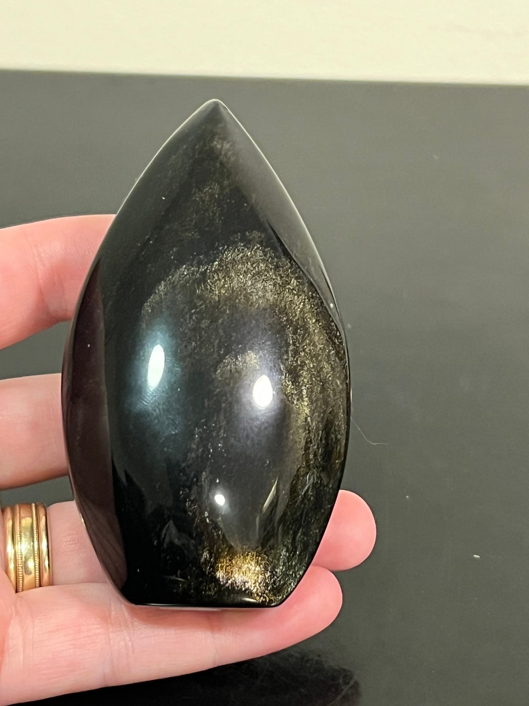 Gold Sheen Obsidian Free Form Polished Gold Sheen Obsidian Free Form - Etsy