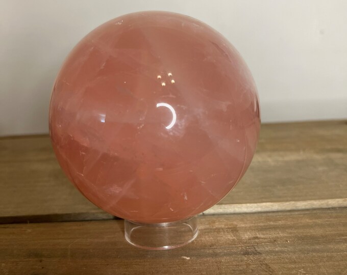 Star Rose Quartz Sphere | Large Rose Quartz Sphere With Asterisms - Etsy