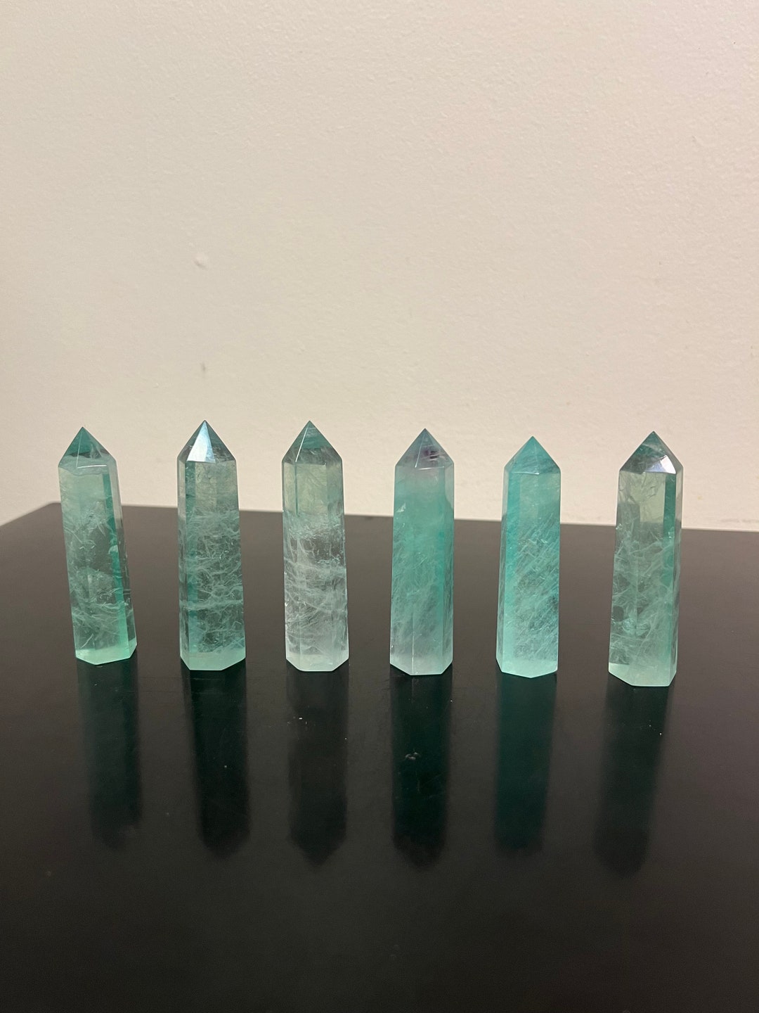 Green Fluorite Tower | Baja Blast Fluorite Point | Fluorite Crystal ...