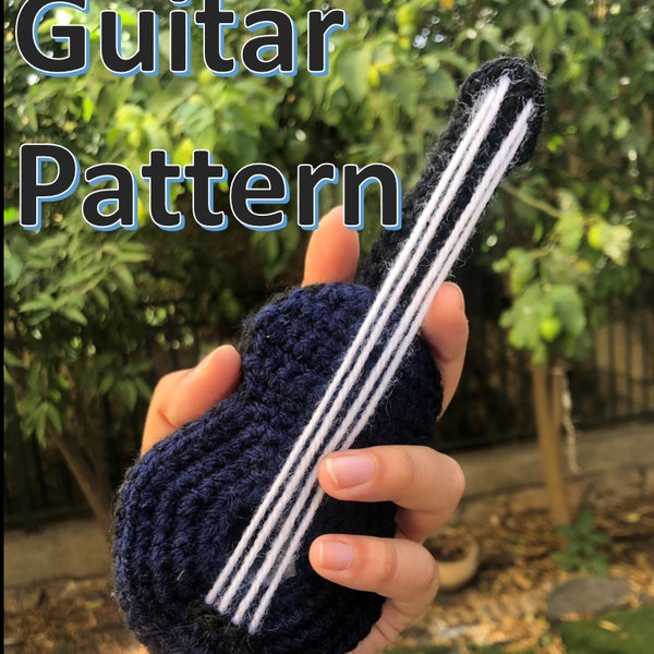 Crochet Guitar Pattern - Etsy