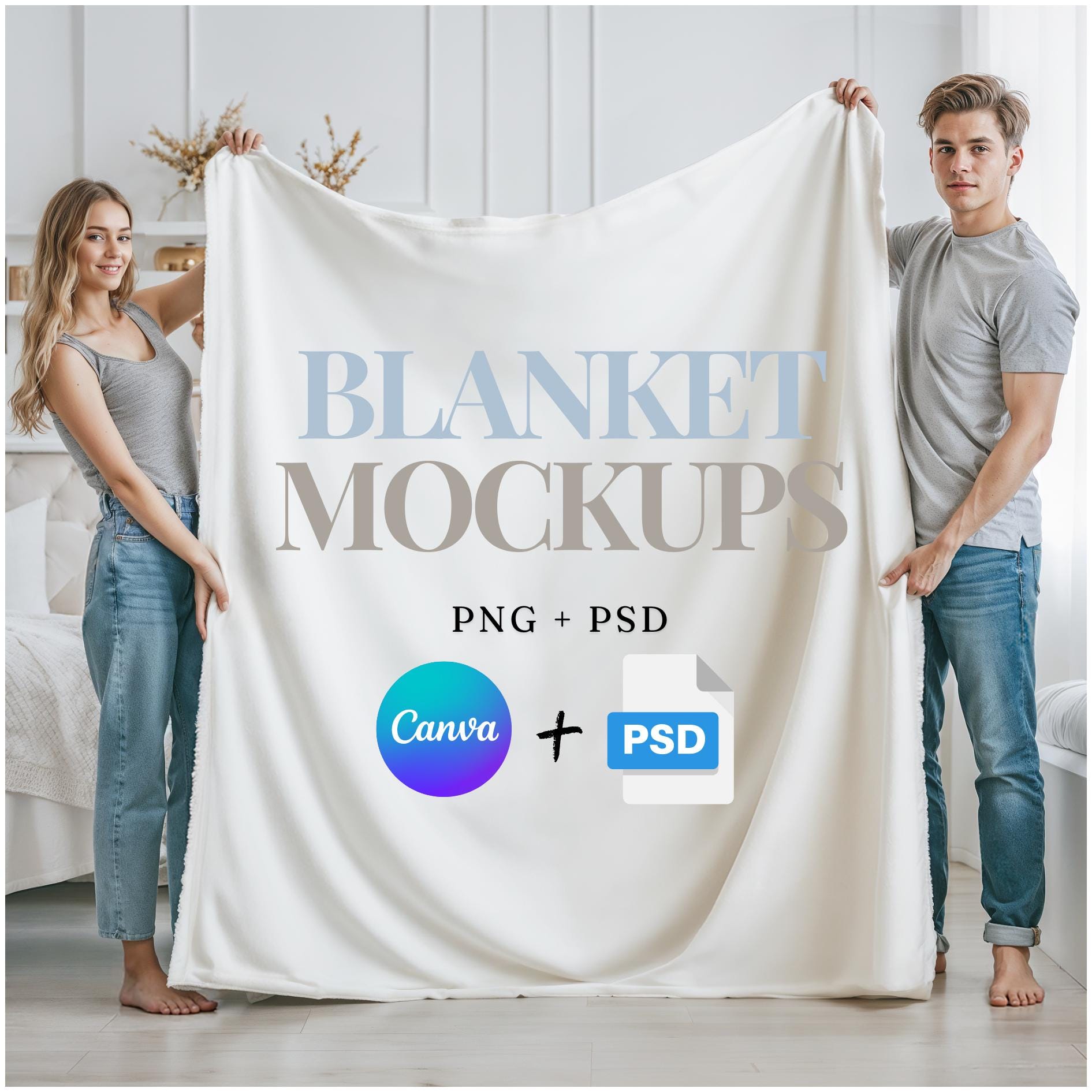 Couple Blanket Mockup Psd Velveteen Plush Blanket Mockup Smart Object ...