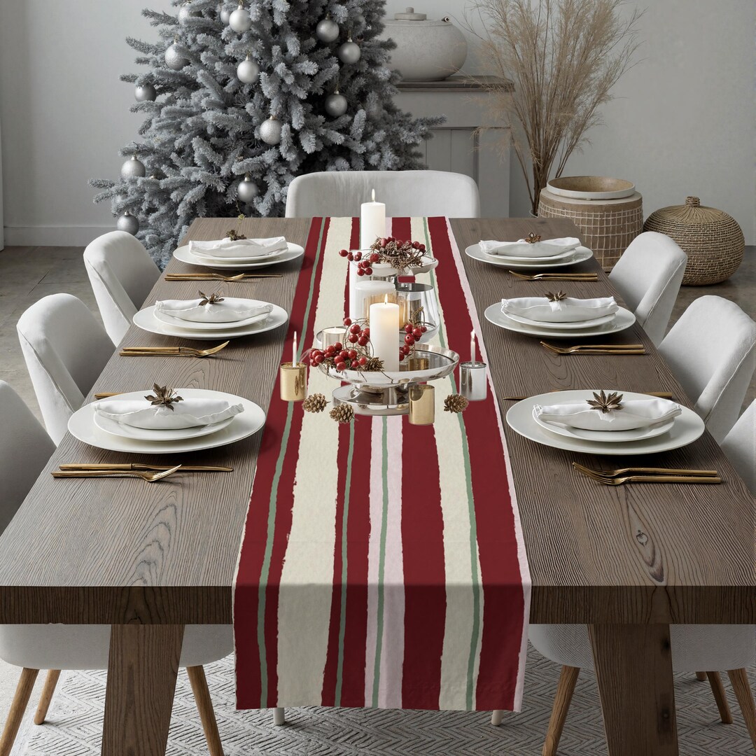 Christmas White Table Runner Mockup: Smart Object Mockup Photoshop ...