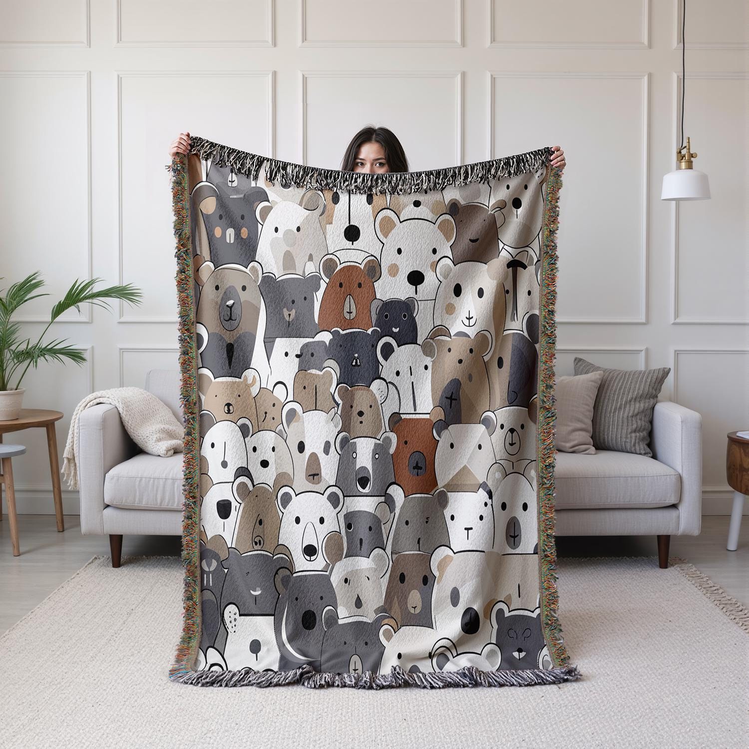 Woven Blanket Mockup Canva Mockup Psd Velveteen Blanket Mockup Smart ...