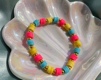 Neon Pink Bracelet - Etsy