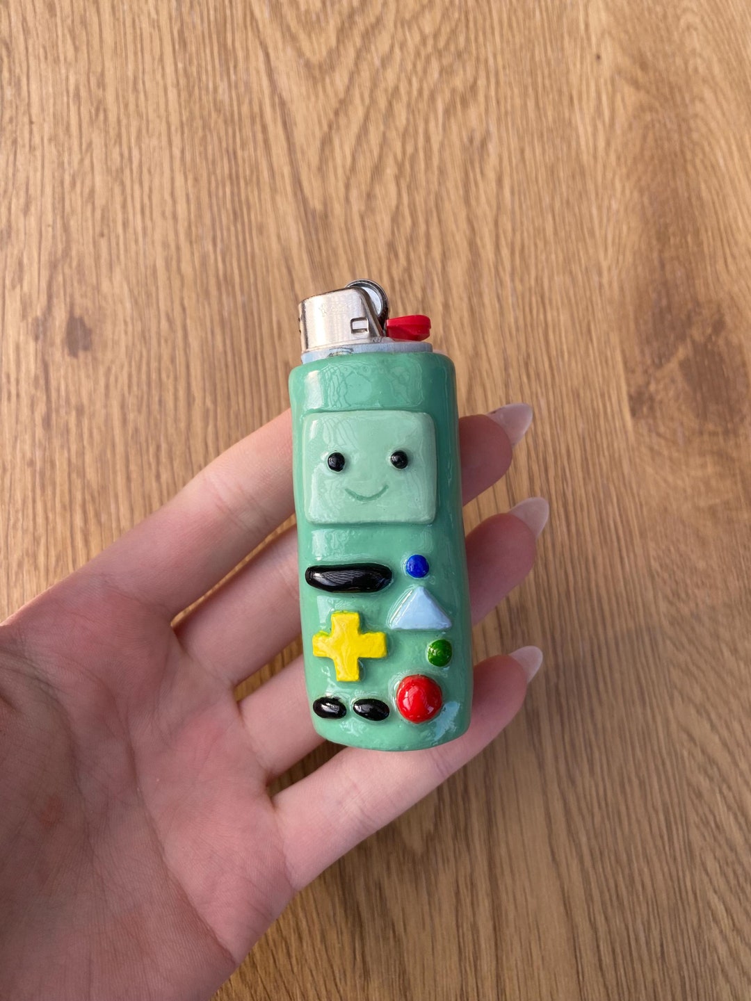 Handmade BMO Adventure Time Clay Lighter Case, Unique Lighter Holder ...