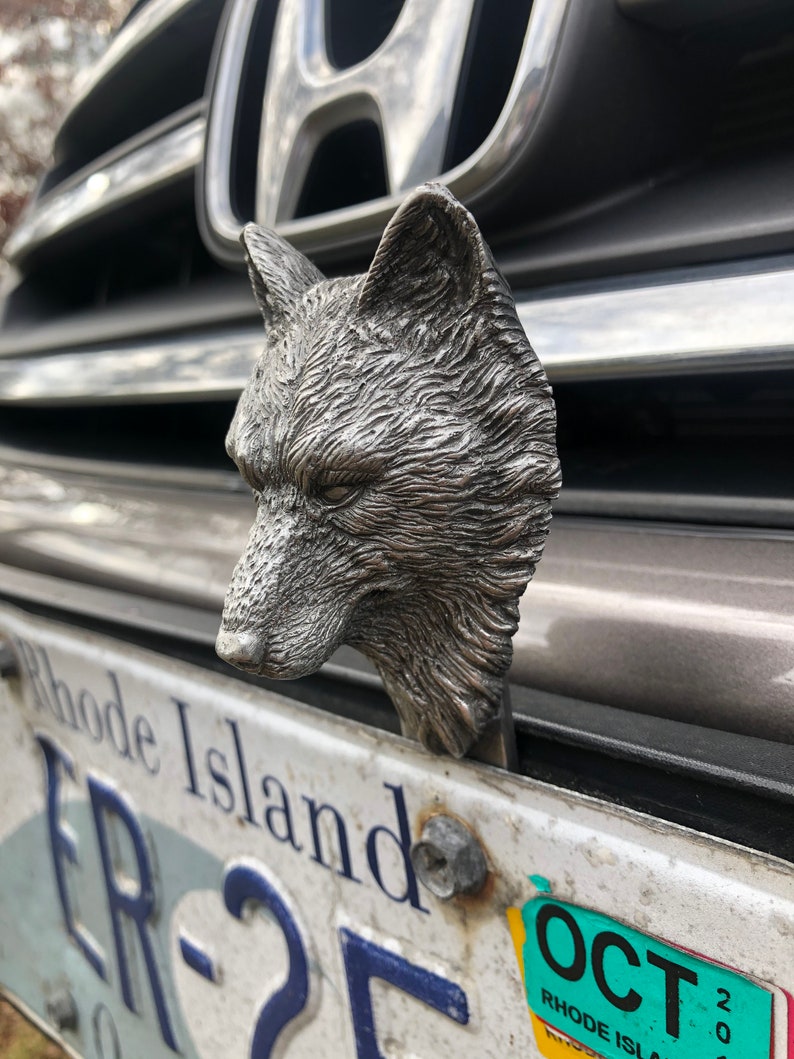Wolf License Plate Topper - Etsy
