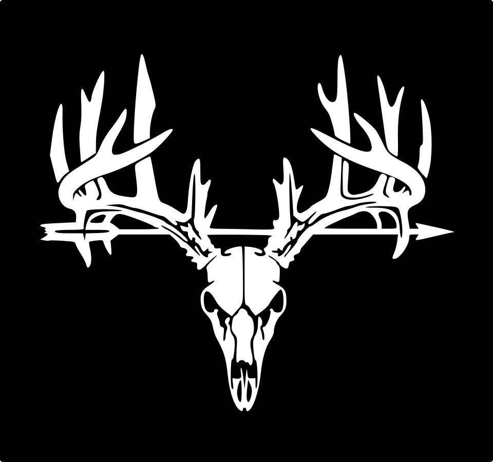 Bow Hunting Decal Deer Skull Arrow Sticker - Etsy