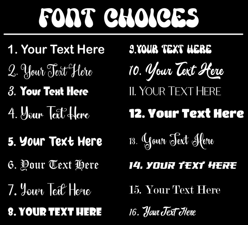 Custom Decals - Choose Your Font, Color, Length - Custom Vinyl Text ...