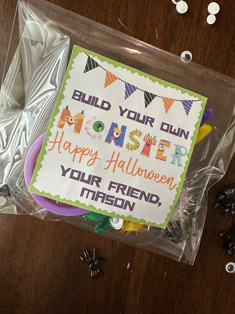 DIY Halloween Monster Kit: Kids Classroom Party Favor - Etsy