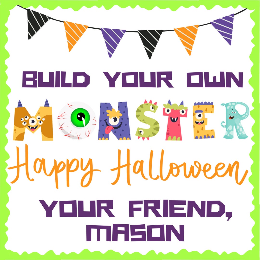 DIY Halloween Monster Kit: Kids Classroom Party Favor - Etsy