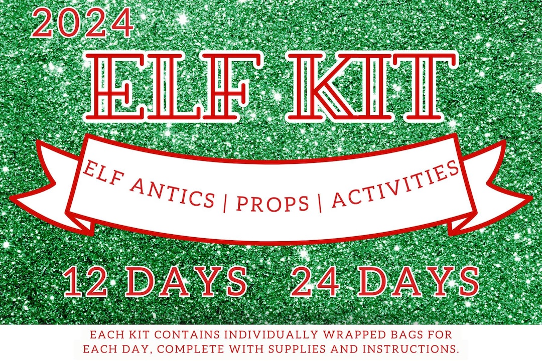 24 Day Elf Kit | Elf Accessories | Elf Arrival | Elf Props | Elf ...