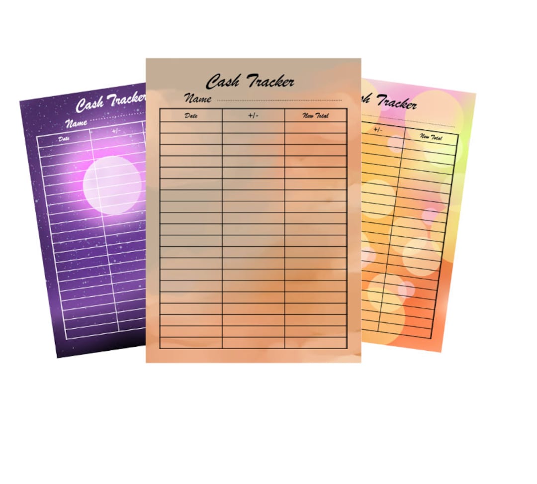 Printable Budget Cash Tracker - A6 - Digital Download - Etsy