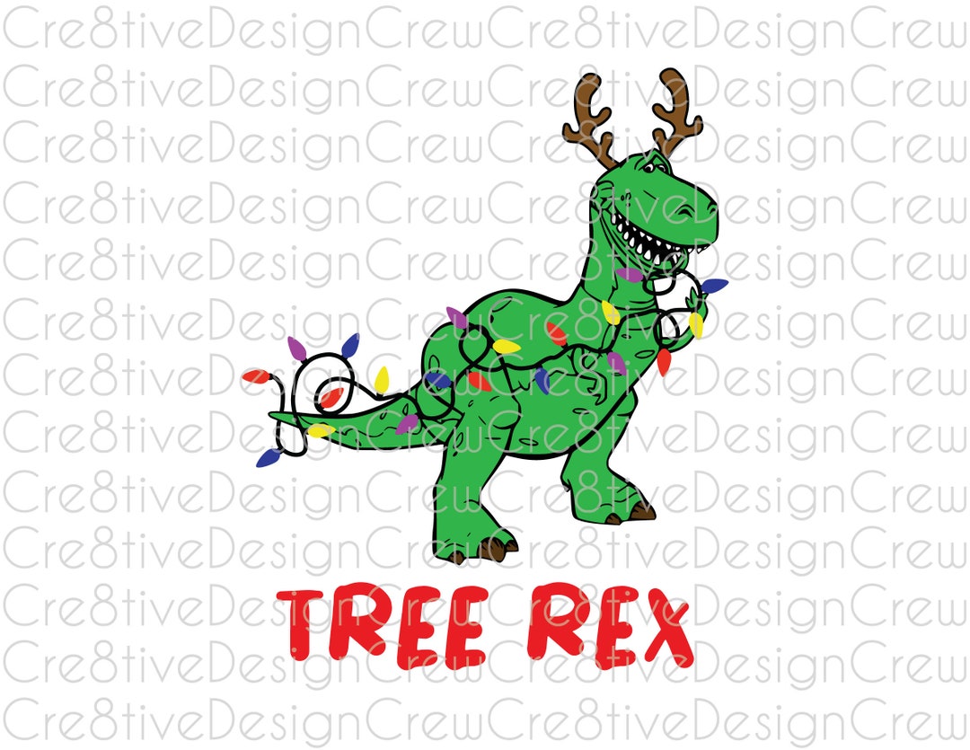 Tree Rex SVG, Toy Story SVG, Dinosaur, Christmas, Holiday, Silhouette ...