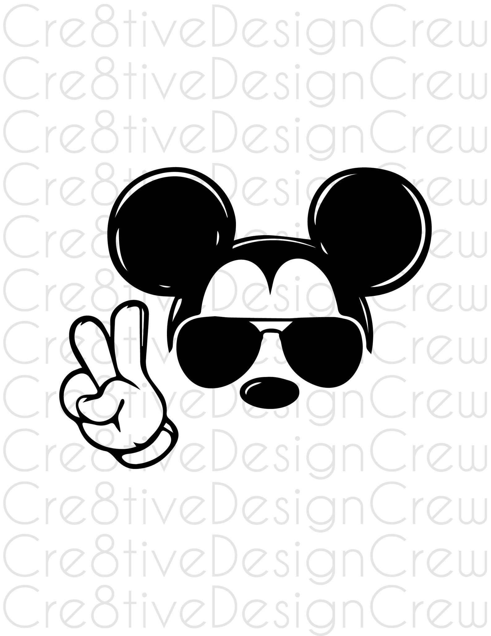 Mickey Peace Sign SVG, Mouse Peace, Glasses, Digital File, Cricut ...