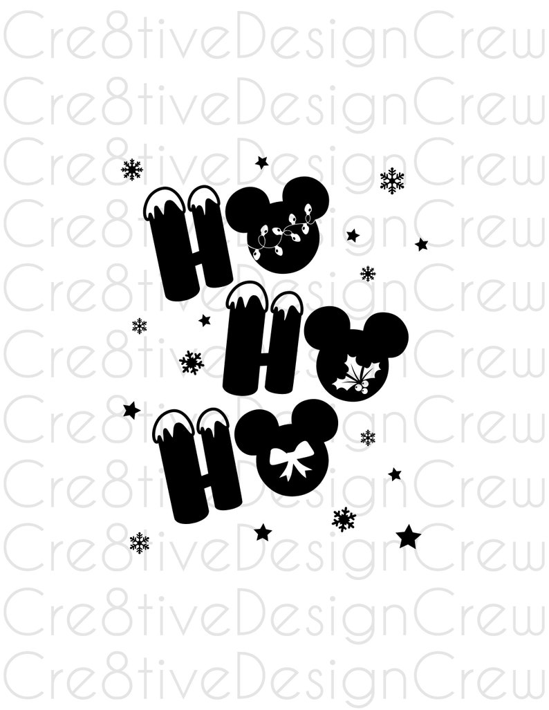 Mickey Ho Ho Ho SVG Mickey Christmas SVG Mickey Holiday - Etsy
