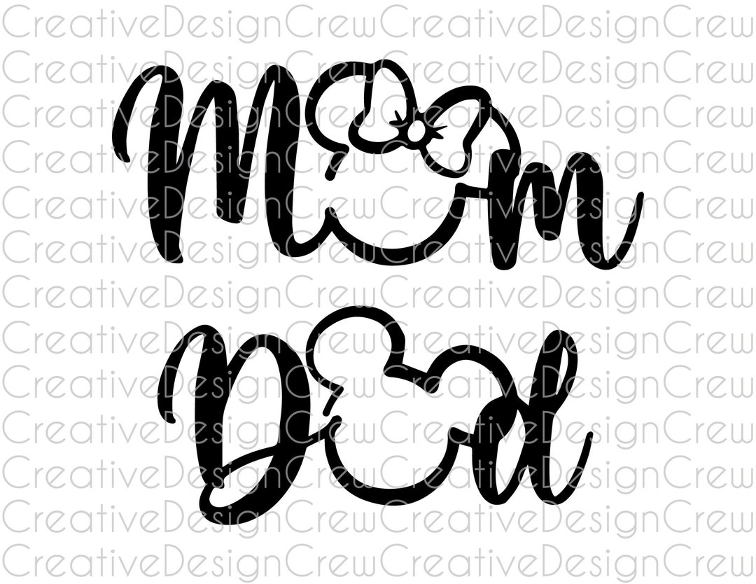 Mouse SVG, Mom SVG, Dad SVG, Digital File, Cut File - Etsy