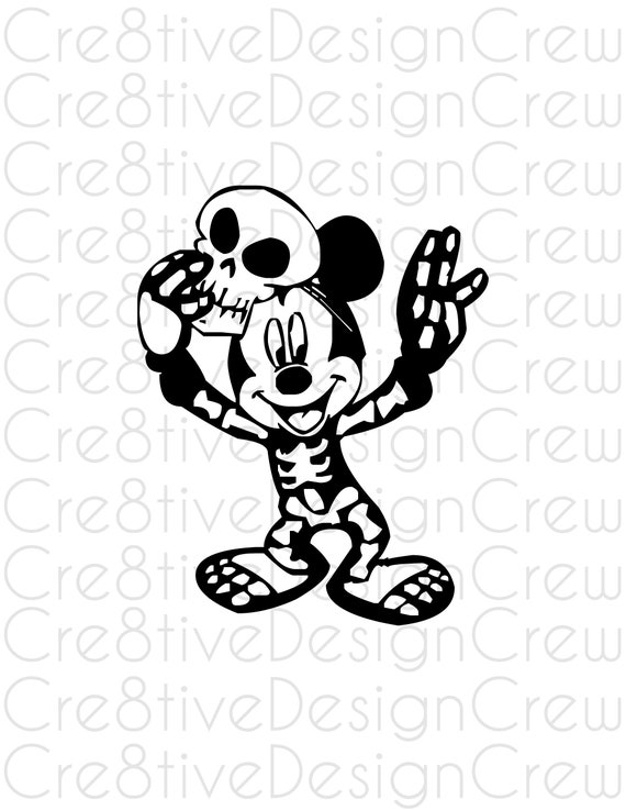 Mickey Skeleton SVG Mickey Halloween SVG Spooky Mask - Etsy
