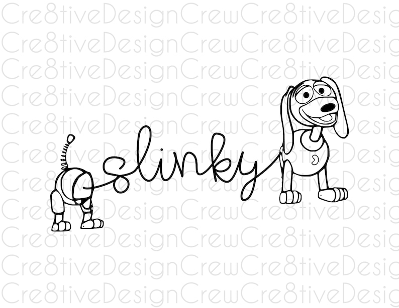 Slinky Dog SVG Toy Storyy SVG Silhouette Cricut Digital - Etsy India