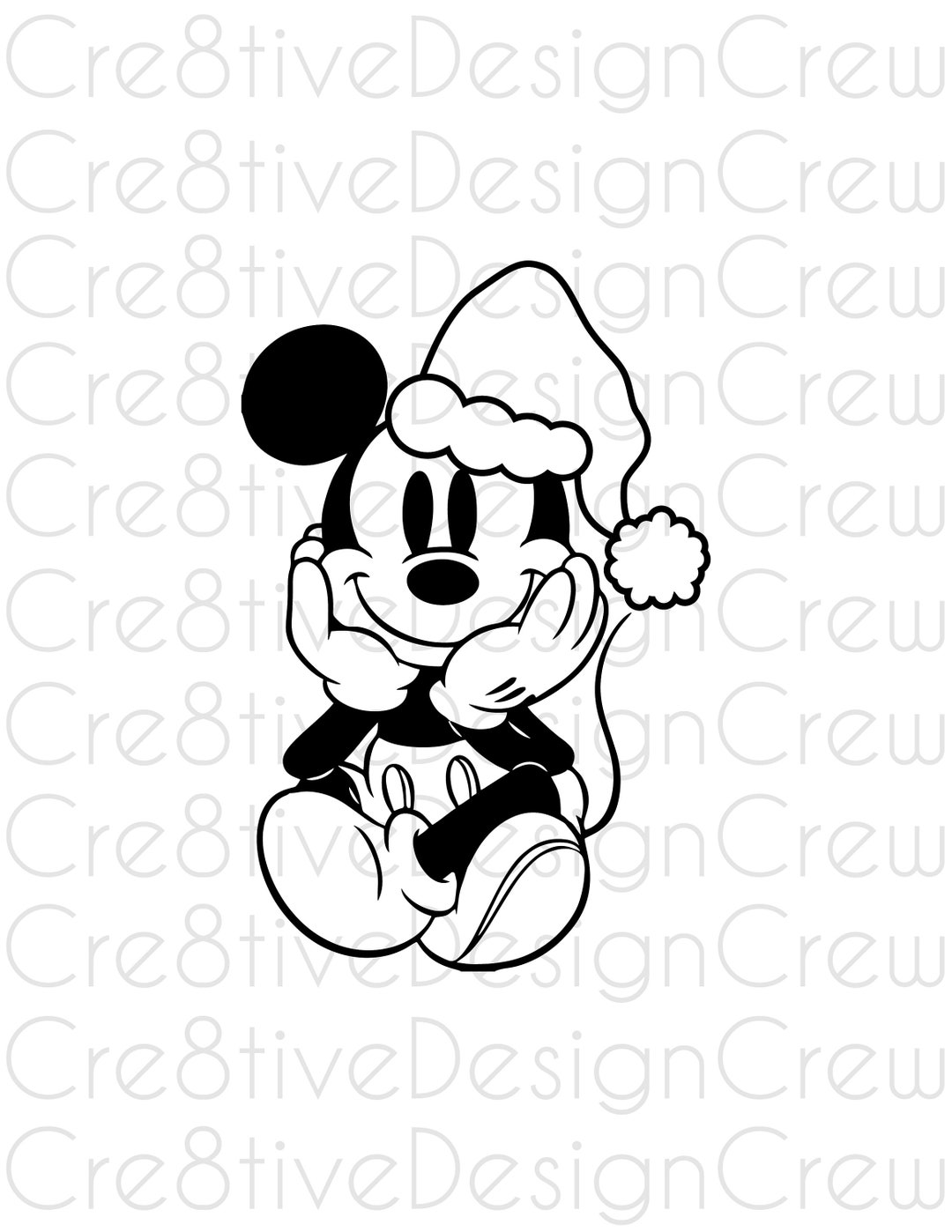 Mickey Santa Hat SVG, Mouse SVG, Christmas, Holiday, Cut File ...