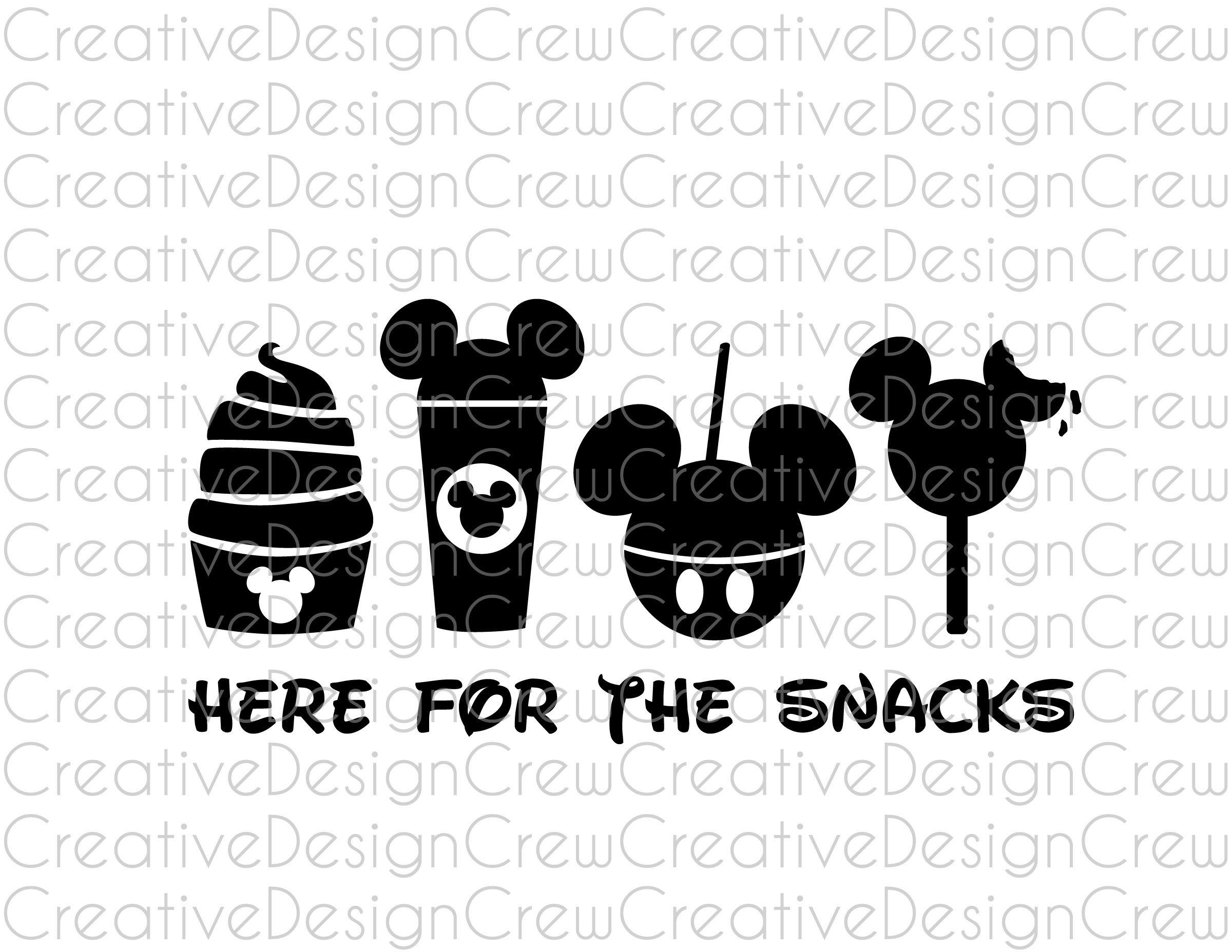 Here for the Snacks SVG, Mickey SVG, Cricut, Silhouette, Digital File ...