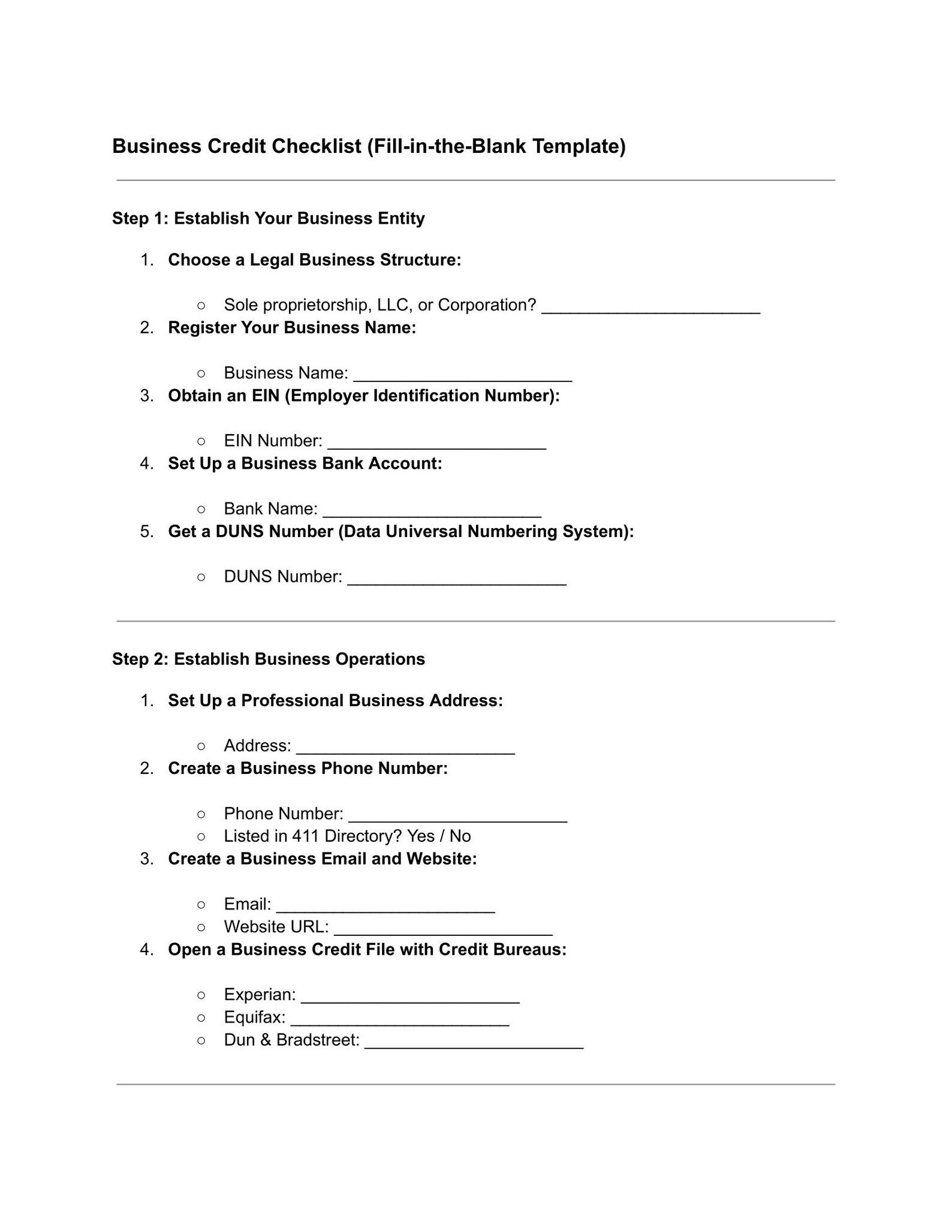 Business Bundle Checklist - Etsy