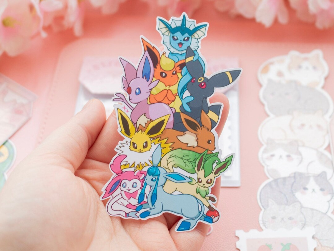 Eeveelutions | Pokemon Stickers | Type | Stickers | Eevee | Vinyl ...