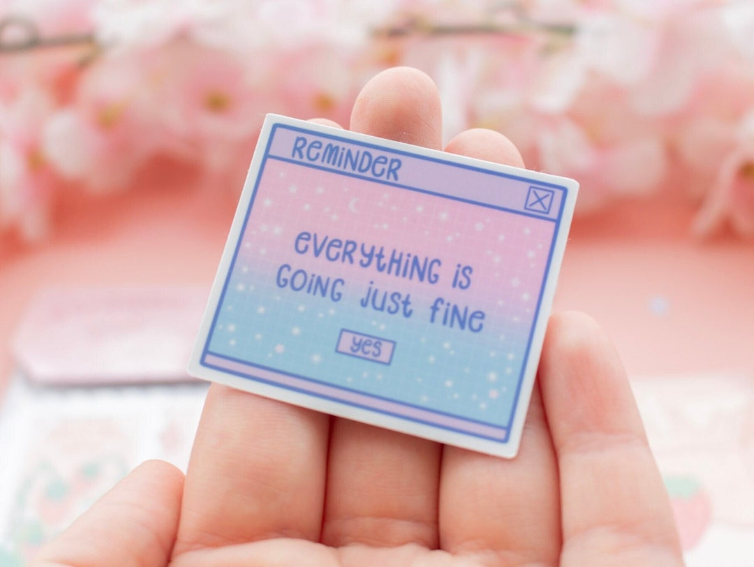 Reminders Aesthetic Decals Vinyl Stickers Motivational Stickers Pink ...
