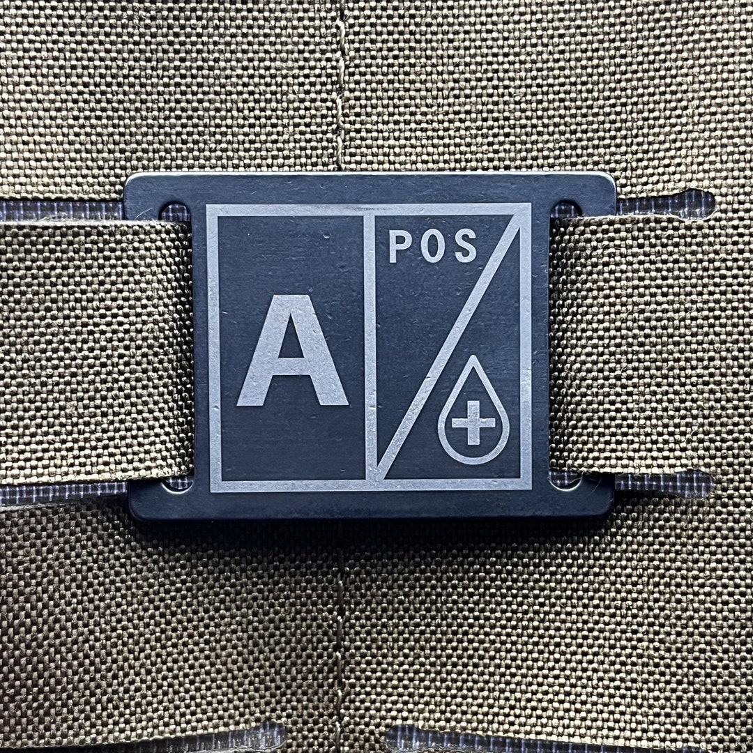 Molle Patch / Tag Blood Group A Black - Etsy