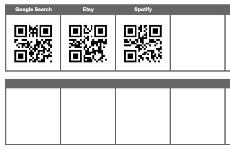 QR Codes in Bulk! - Google Sheets - Etsy