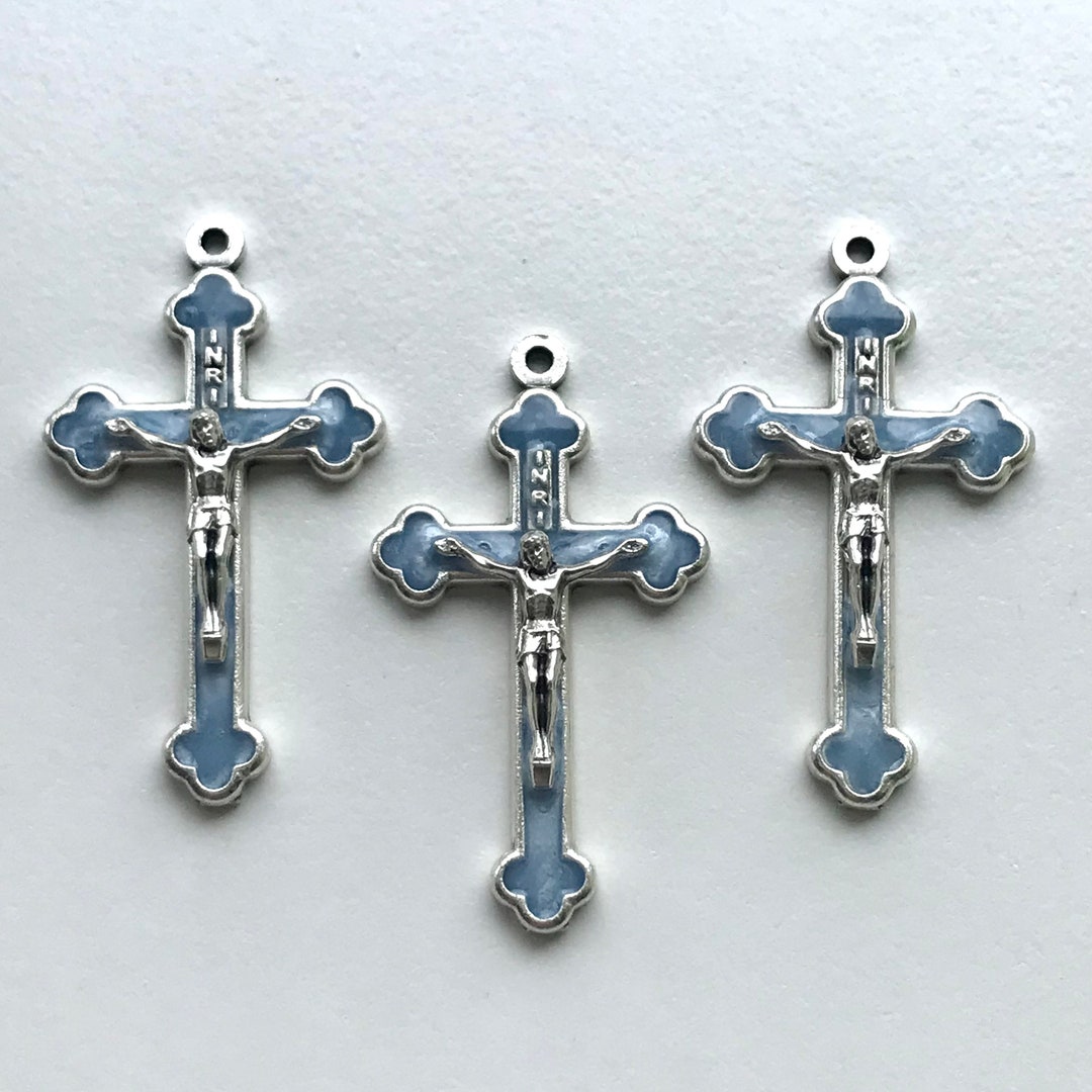 Set of 3 Catholic Crucifixes. Crucifix Lot. Rosary Making Supplies ...