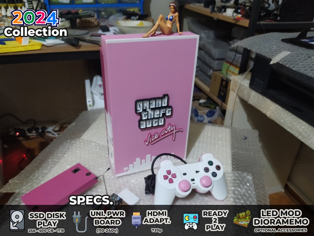 Grand Theft Auto: Vice City Custom Playstation 2 Ready to Play HDD ...