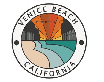 Venice Beach Sticker - Etsy