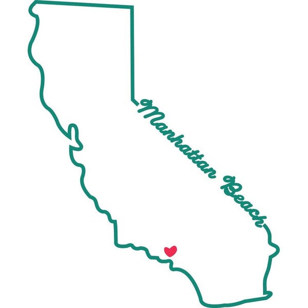 Manhattan Beach Map - Etsy