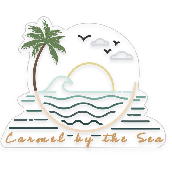 Carmel Outline Waterproof UV Protected Sticker - Etsy