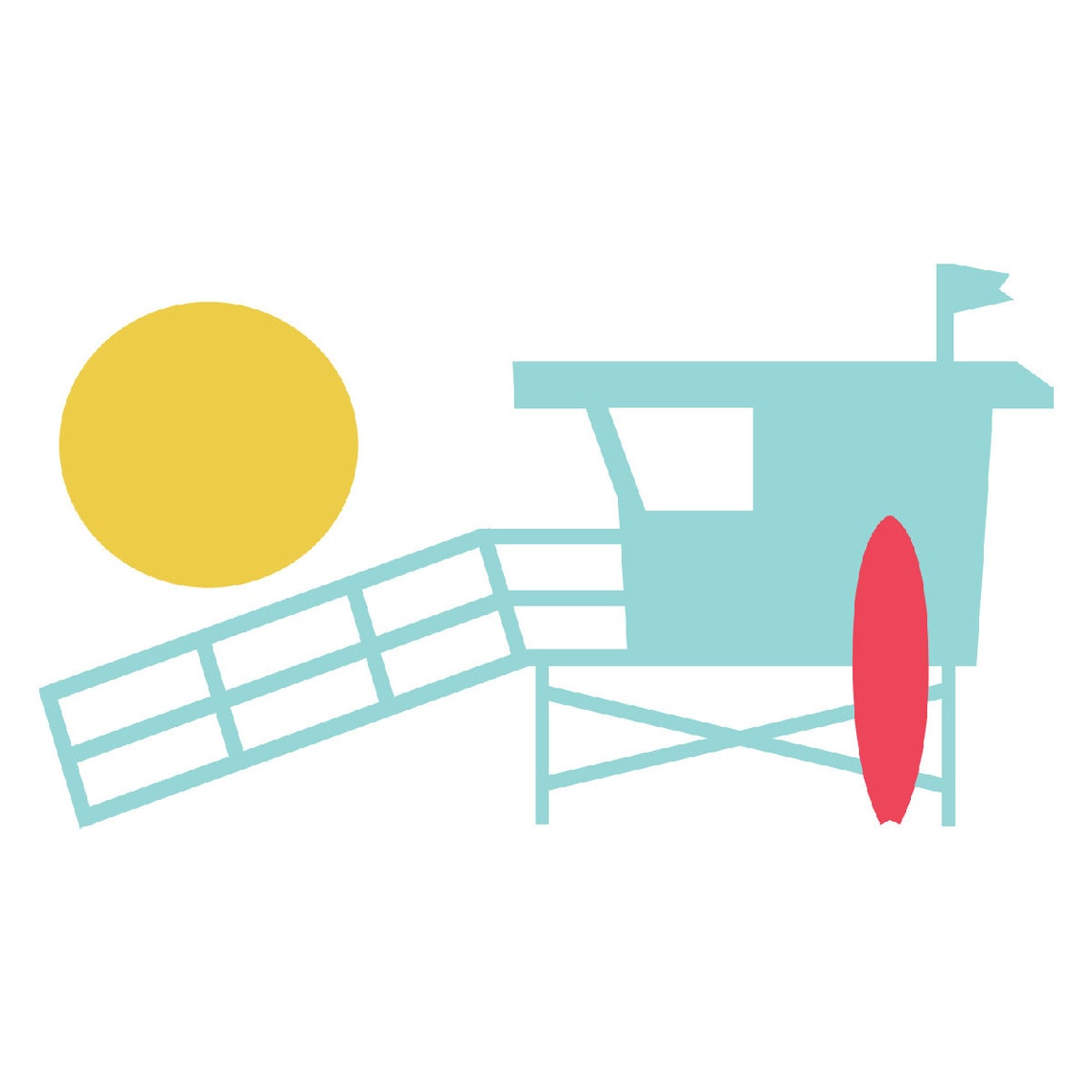 Lifeguard Tower Decal- Waterproof + UV Protected Sticker - Etsy