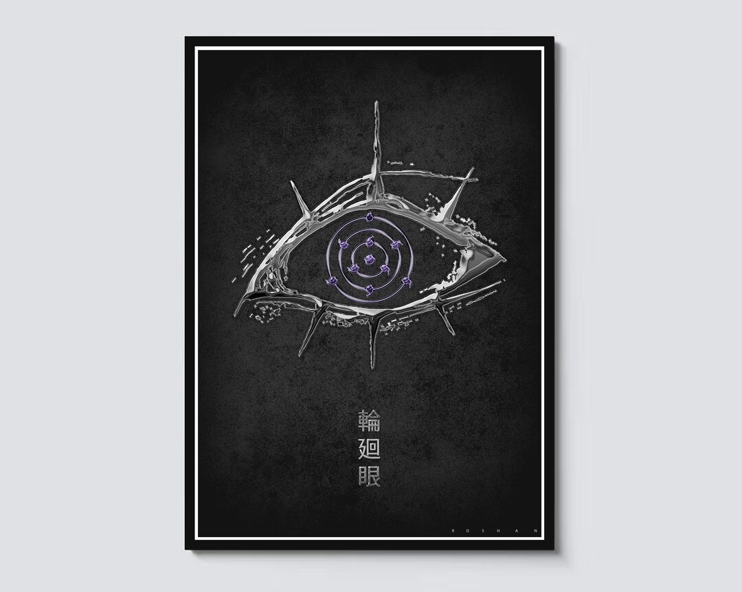 Naruto Rinnegan Eye Poster A3 | Anime Wall Art Print | Minimalist ...